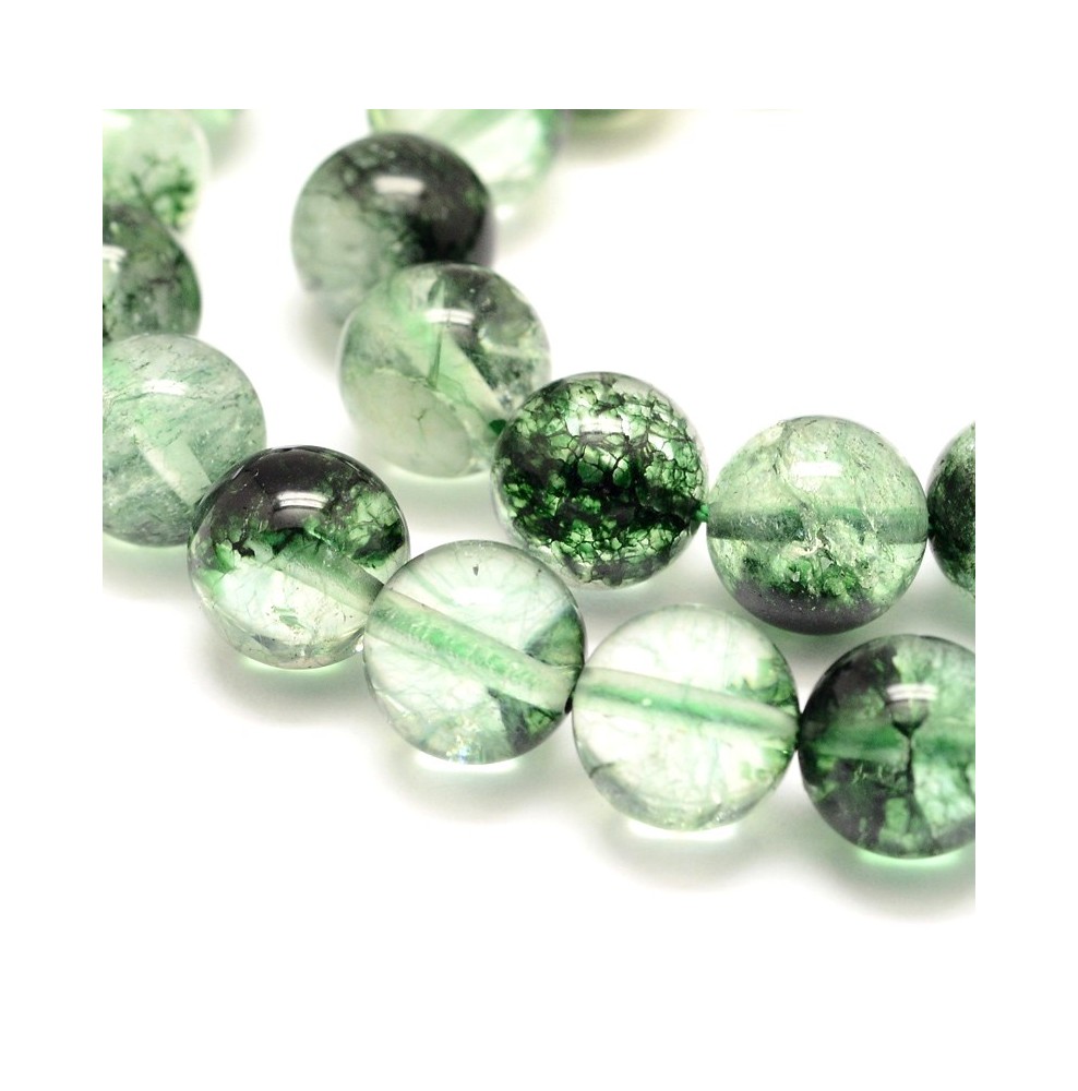 Quartz Vert A 4mm Bracelet Boule Elastique